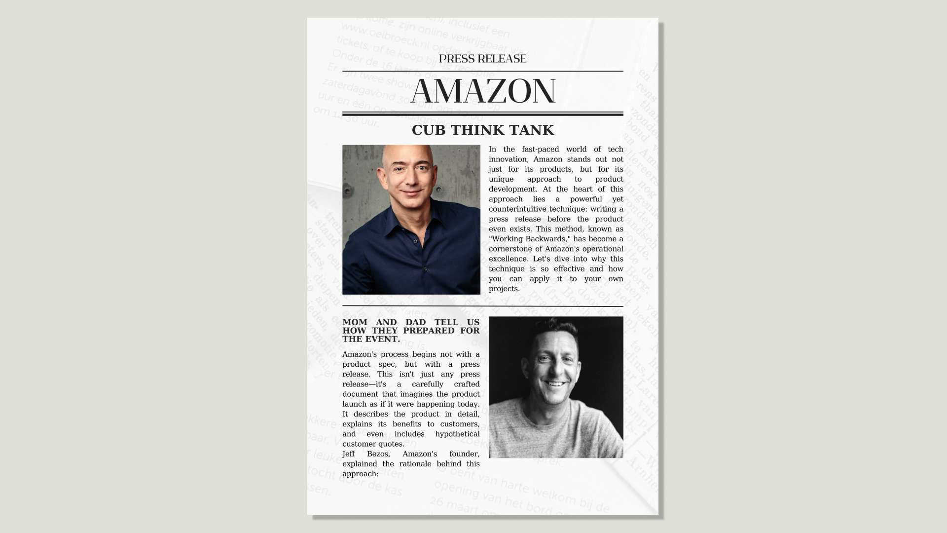 Got a New Idea? - Use Amazon's Press Release Technique | Cub Think Tank